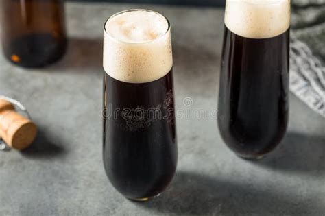 Boozy Irish Stout Black Velvet Beer Cocktail Stock Image Image Of