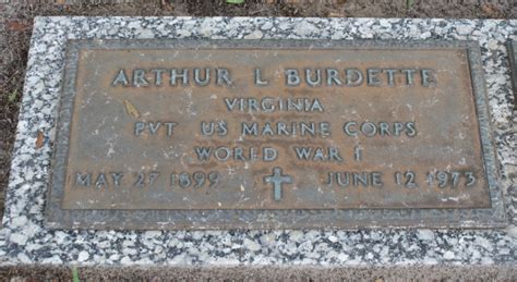 Pvt Arthur L Burdette 1899 1973 Find A Grave Memorial