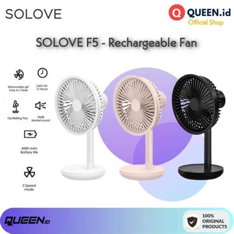 Jual Mijia Solove F5 Desk Fan Kipas Angin Meja Portable 4000mah 3 Speed