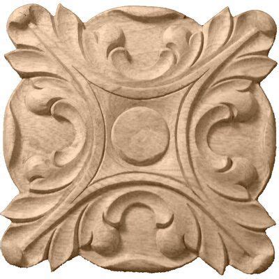 Ekena Millwork Acanthus 6 1 2h X 6 1 2w X 1d Rosette Wood In