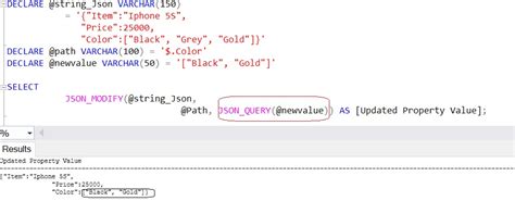 sql json modify function sql skull