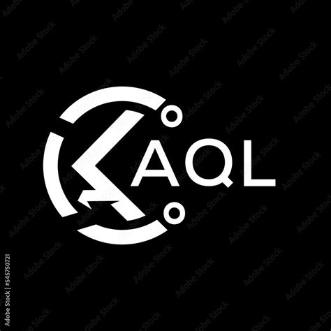 Aql Letter Logo Aql Black Background And White Letter Aql Technology