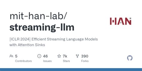 Github Mit Han Labstreaming Llm Iclr 2024 Efficient Streaming