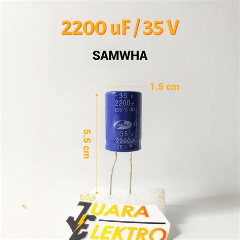 Jual KAPASITOR ELCO 2200uF 35V 1 Pcs Capasitor Elko 2200 UF 35