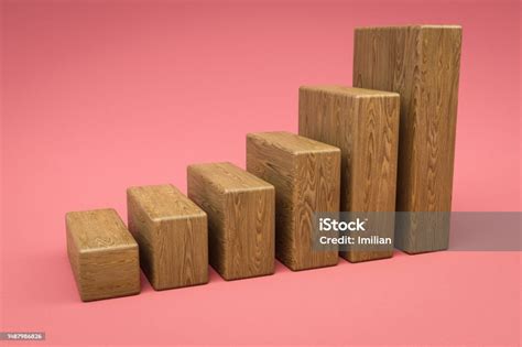 나무 큐브 계단 상승 그래프 연속 무한 Colorfull 배경 3d 일러스트레이션 0명에 대한 스톡 사진 및 기타 이미지 0