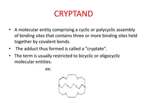 Crown Ethers Ppt Pptx
