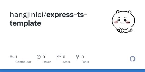 GitHub Hangjinlei Express Ts Template