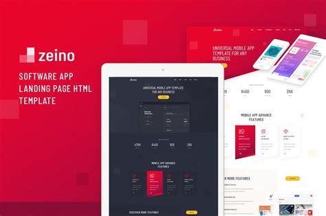 Zeino Software App Landing Page HTML Template Cromur