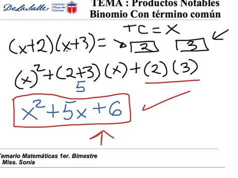 Binomio Con TãRmino Comãºn Ejemplos Trilosa