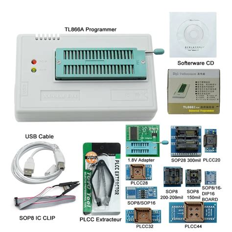 2019 Original Minipro TL866ii Plus TL866A TL866CS 12 Adapters EEPROM