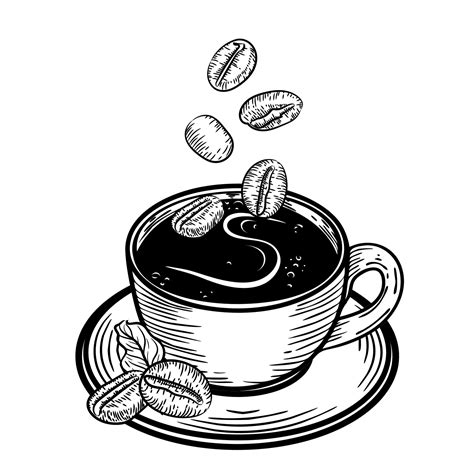 Ilustración De Dibujo Vectorial Taza De Café Diseño De Arte Lineal