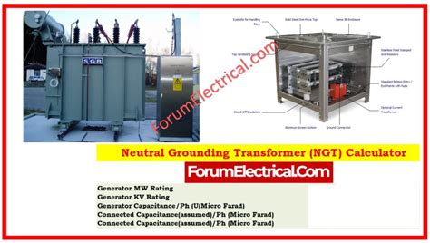 Neutral Grounding Transformer Ngt Calculator