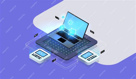 Premium Vector Big Data Concept Software Development And Programming Data Visualization On