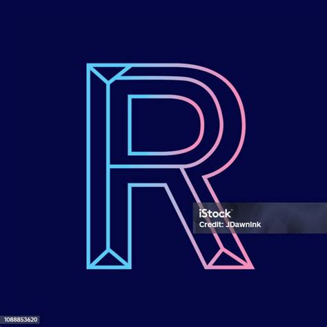 와이어 프레임 편지 R 개요 비스듬한 3d 문자 디자인 알파벳 R에 대한 스톡 벡터 아트 및 기타 이미지 알파벳 R 와이어