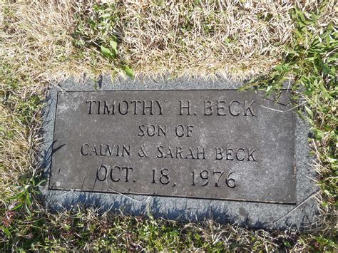 Timothy H Beck 1976 1976 Memorial Find A Grave