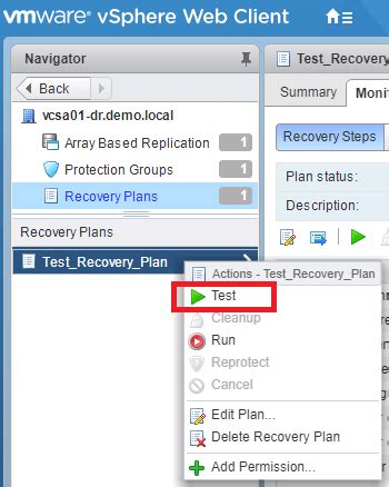 VMware Site Recovery Manager SRM 6 5 Part 12 Create Recovery Plan
