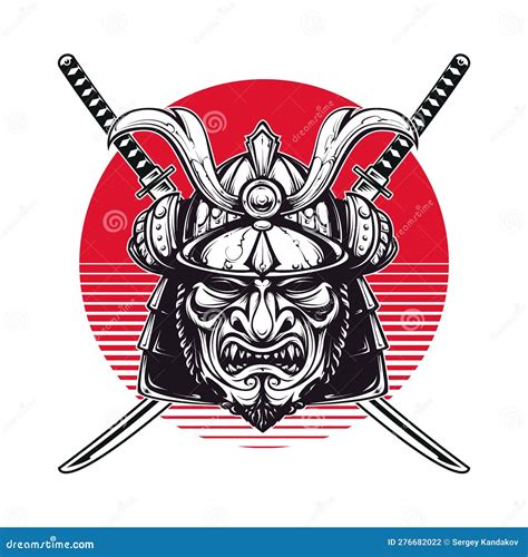 Samurai Maske Vektor Abbildung Illustration Von Traditionell 276682022