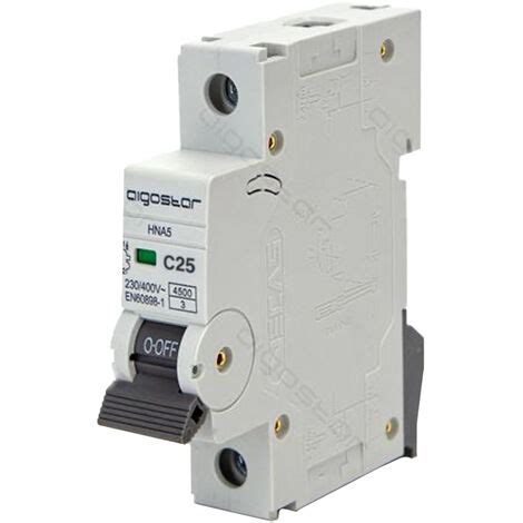 INTERRUPTOR MAGNETOTÉRMICO 25A 1P CURVA C 220V 1 Módulo Carril Din
