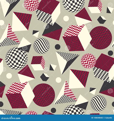abstract 3d geometric seamless pattern stock vector illustration of