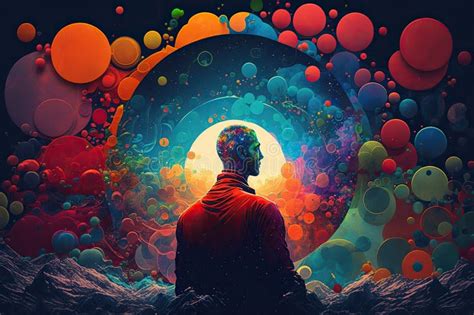 Meditation Pose Against The Background Of The Galaxy Nebula Generative