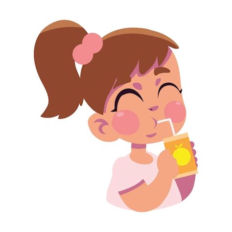 귀여운 고립 된 아이콘을 먹는 아이 프리미엄 벡터