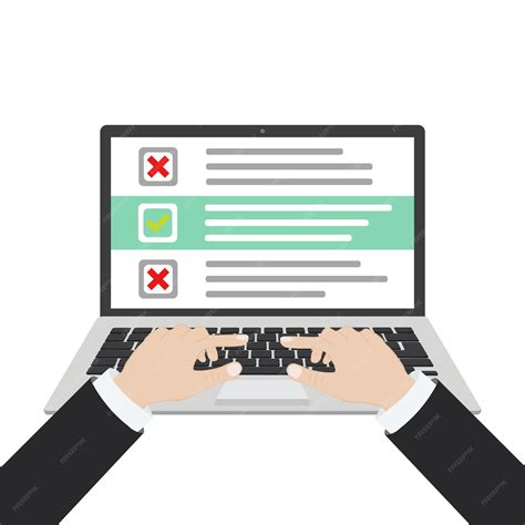 Premium Vector Laptop And Checkboxes With Check Mark Checklist White
