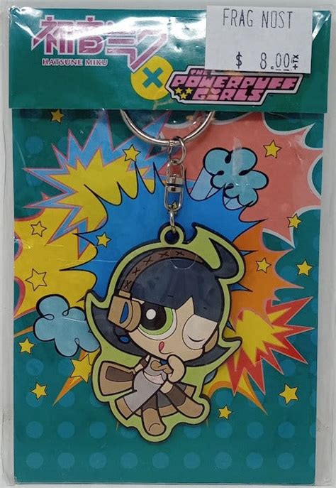 Hatsune Miku X Powerpuff Girls Rubber Keychain Megurine Luka X Butterc