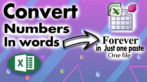 Easy Way To Convert Numbers Into Words In Excel Just One Paste