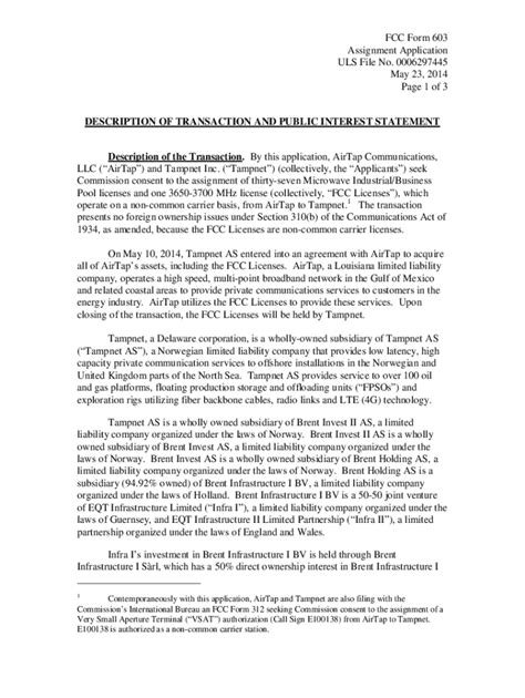 Fcc Form 603 At Taraislinnblog Blog