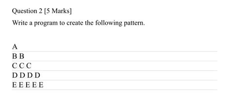solved question 2 [5 marks] write a program to create the