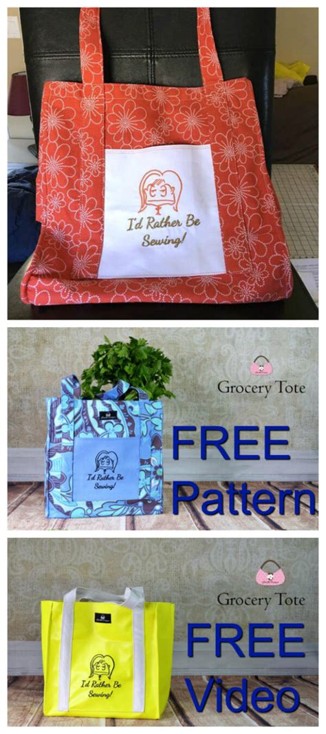 Grocery Tote Bag Free Sewing Pattern And Video Sew Modern Bags