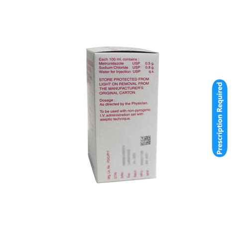 Metronidazole Inj 100ml Isotonic Rs 179 00 Mycare Lk