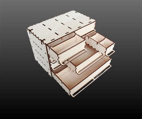 Laser Cut Box Laser Multi Parts Box Dxf Files Drawer Filesdo It