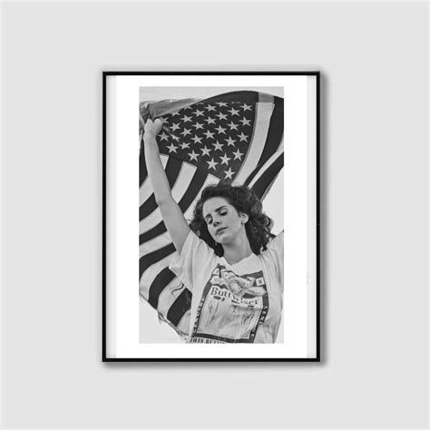 Lana Del Rey American Flag Poster