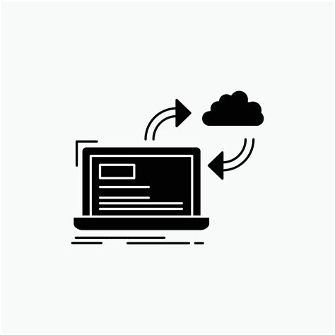 Sync Processing Data Dashboard Arrows Glyph Icon Vector Isolated Illustration
