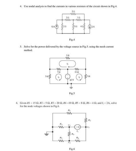 Solved Use Nodal Analysis To Find The Currents In Various Chegg