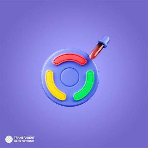 Premium Psd Simple Color Picker Tool With Pipette Icon D Render