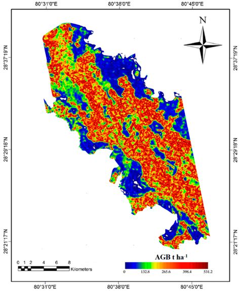 Aboveground biomass map generated from PolSAR-based extended water ...