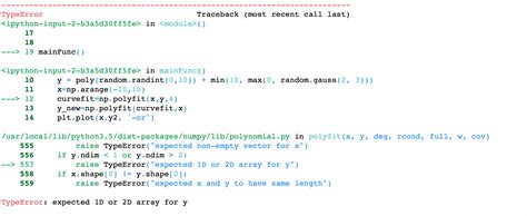 Python Polyfit Error 1d Or 2d Array Needed For Y Stack Overflow
