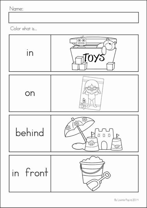 Practice 30 Explore Positional Words Preschool Worksheets Simple