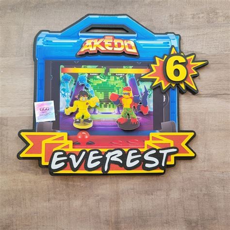 Akedo Birthday Cake Topper Etsy