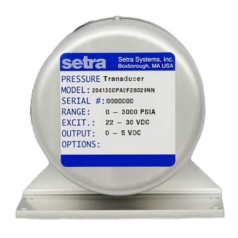 Model 204 Absolute Pressure Transducer Setra Systems