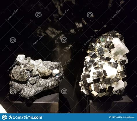 Pyrite For Display At The Perot Museum Dallas Editorial Image Image