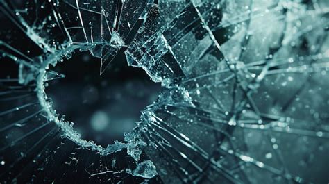 Shattered Glass Window Fragment Texture Premium Ai Generated Image