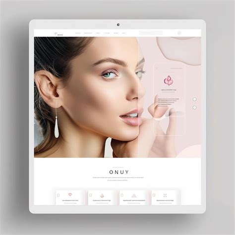 Web Design Ui Ux Landing Page For Skin Aesthetics Clinic Premium Ai