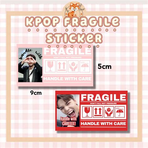 [min Order 10pcs] Kpop Fragile Sticker Custom Fragile Sticker High