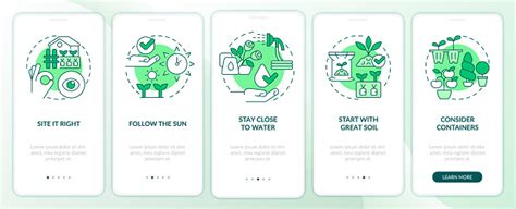 Gardening Tips Green Onboarding Mobile App Screen Stock Illustration Download Image Now