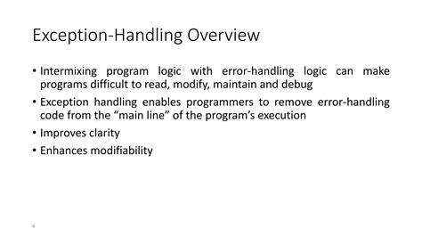 exception handling pptx