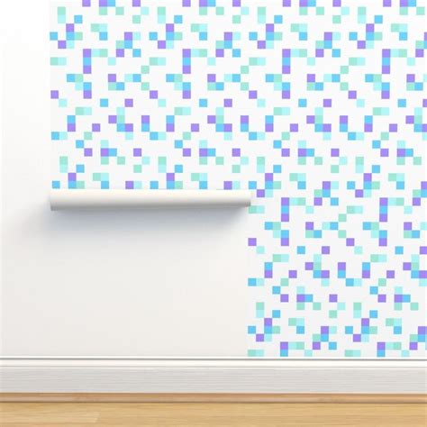 8 Bit Texture Shades Of Blue Wallpaper Spoonflower Ocean Texture