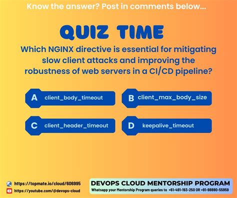 Devops And Cloud Labs On Linkedin Nginx Quiz Join My Whatsapp Group